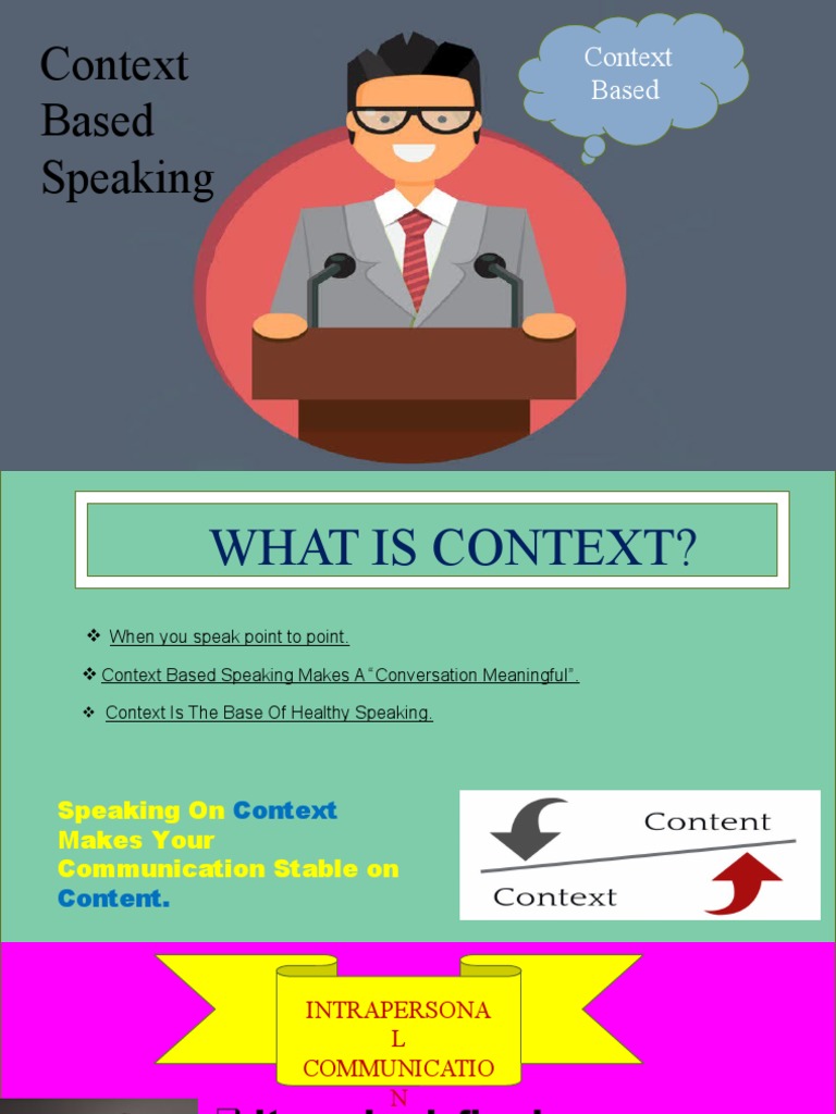 Context Based Speaking | PDF | Communication | Conversation