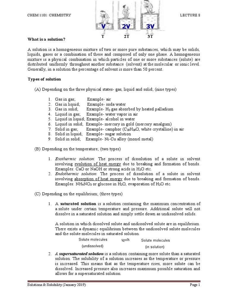 Solution, Solubility & Gas Laws | PDF | Solution | Solvation