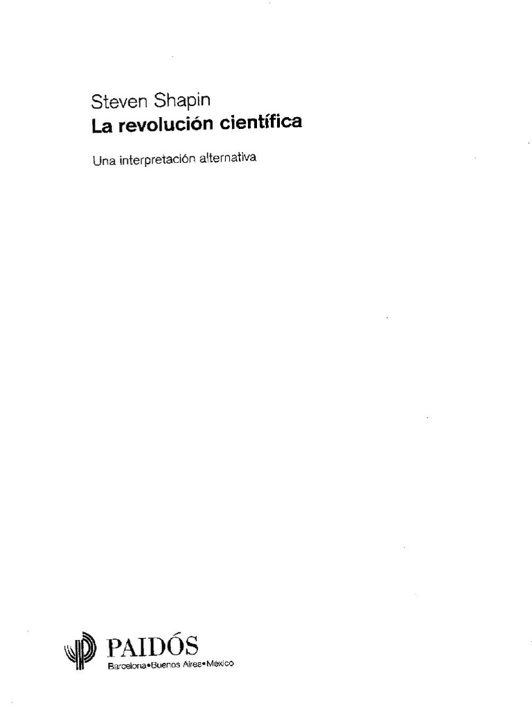 Steven Shapin - La Revolución Científica - Introducción - Capit | PDF