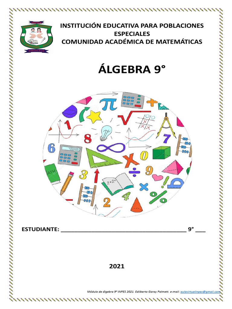 Módulo 9° ALGEBRA (2021) | PDF | Pendiente | Línea (geometría)