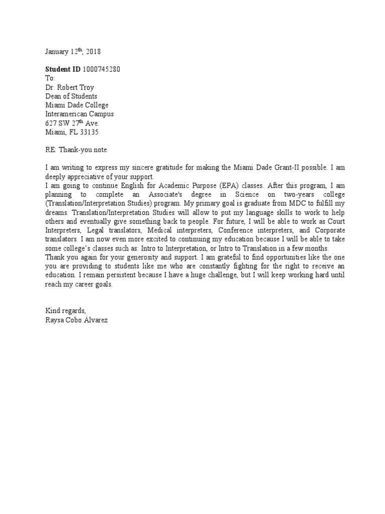 Thank You Note | PDF