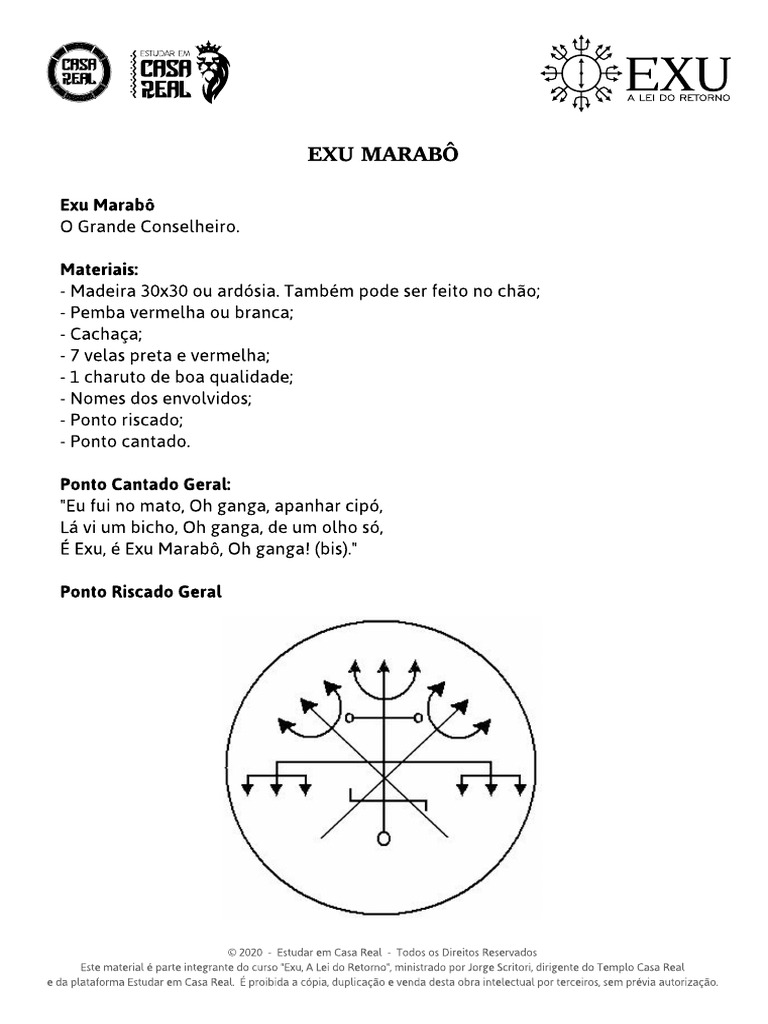 Material de Apoio Aula 07 - Exu Marabô | PDF