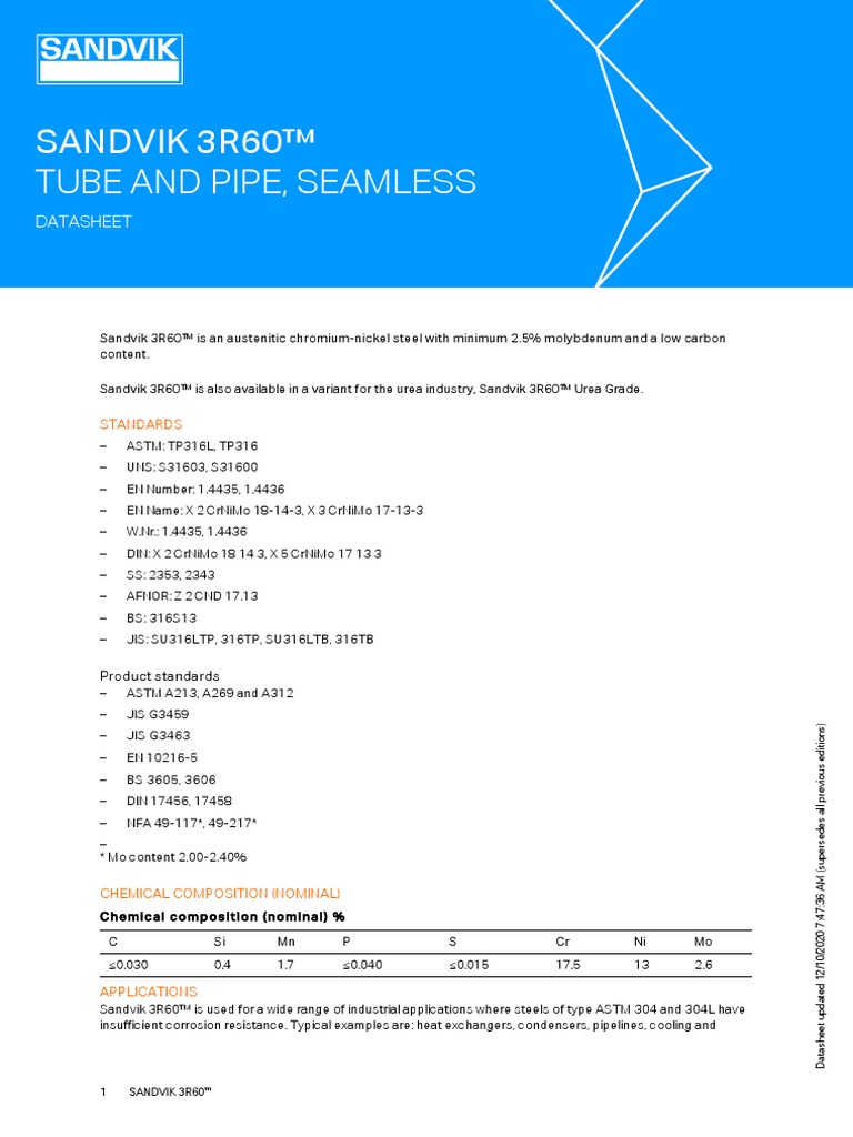 Datasheet-Sandvik-3r60-En-V2020-12-10 07 - 47 Version 1 | PDF | Pipe ...