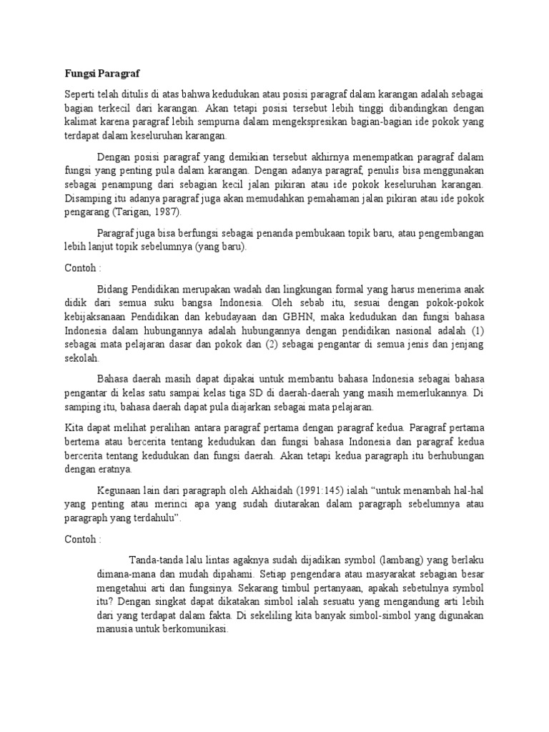 Fungsi Paragraf | PDF
