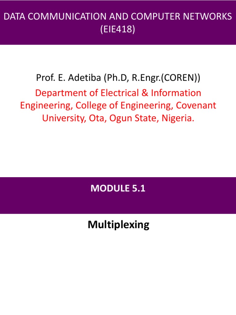 Data Communications 5 | PDF | Multiplexing | Wavelength Division Multiplexing