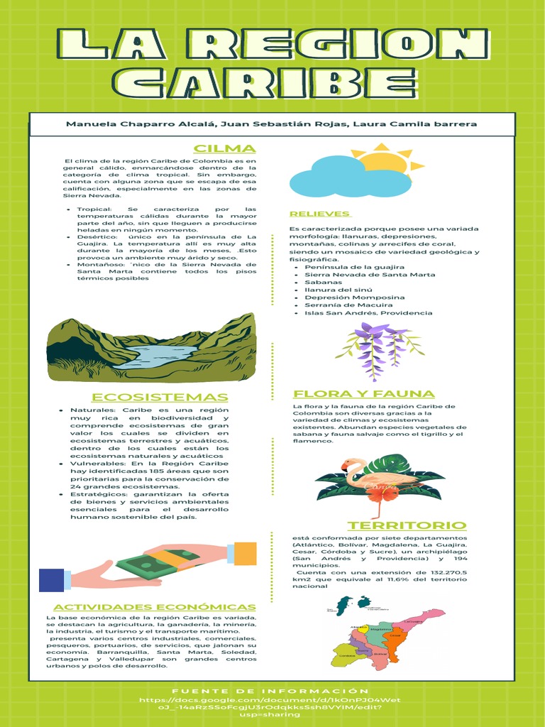 Región Caribe Info | PDF | Colombia | Geografía