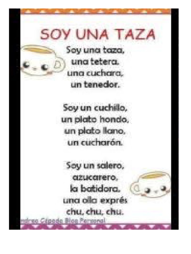 Cancion Soy Una Taza | PDF