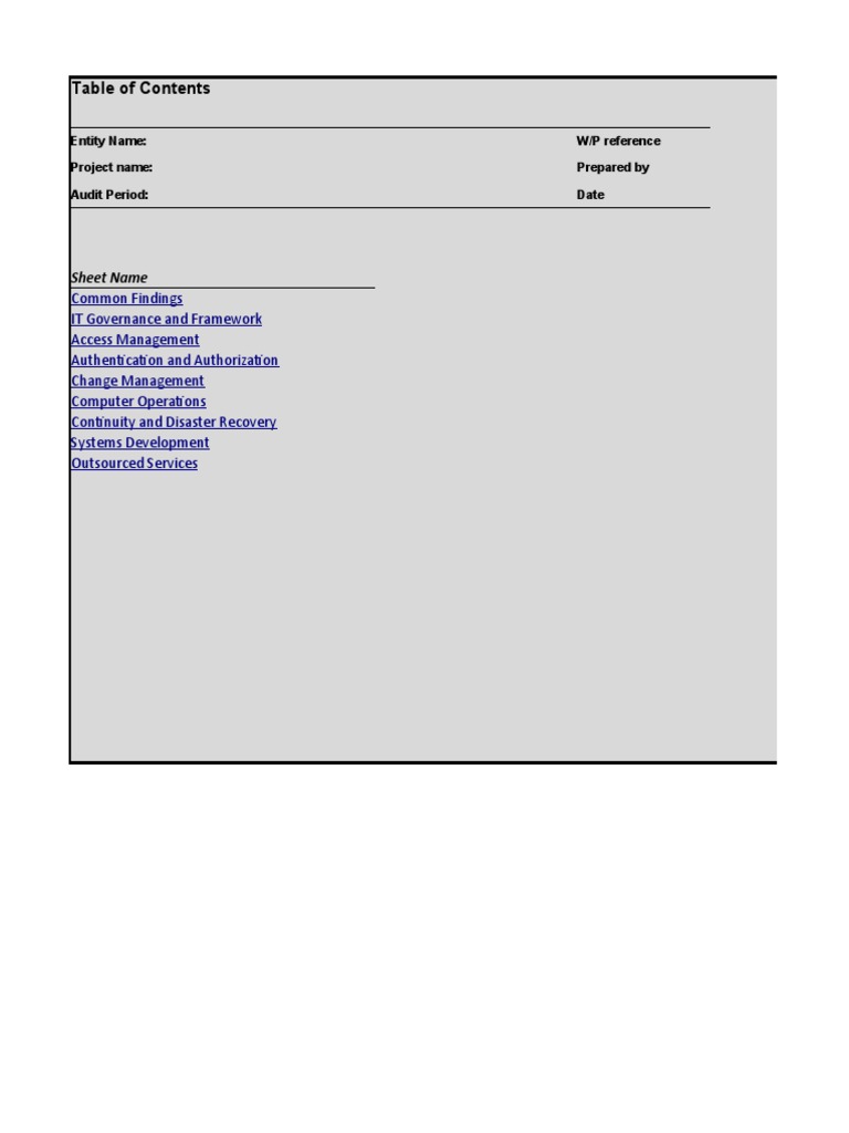 IT General Control Audit Program | PDF | Access Control | Information Security
