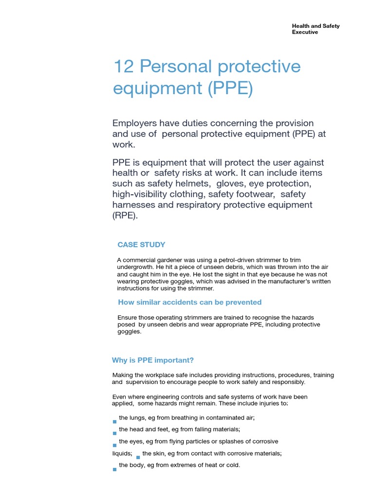 Personal Protective Equipment | PDF | Personal Protective Equipment ...