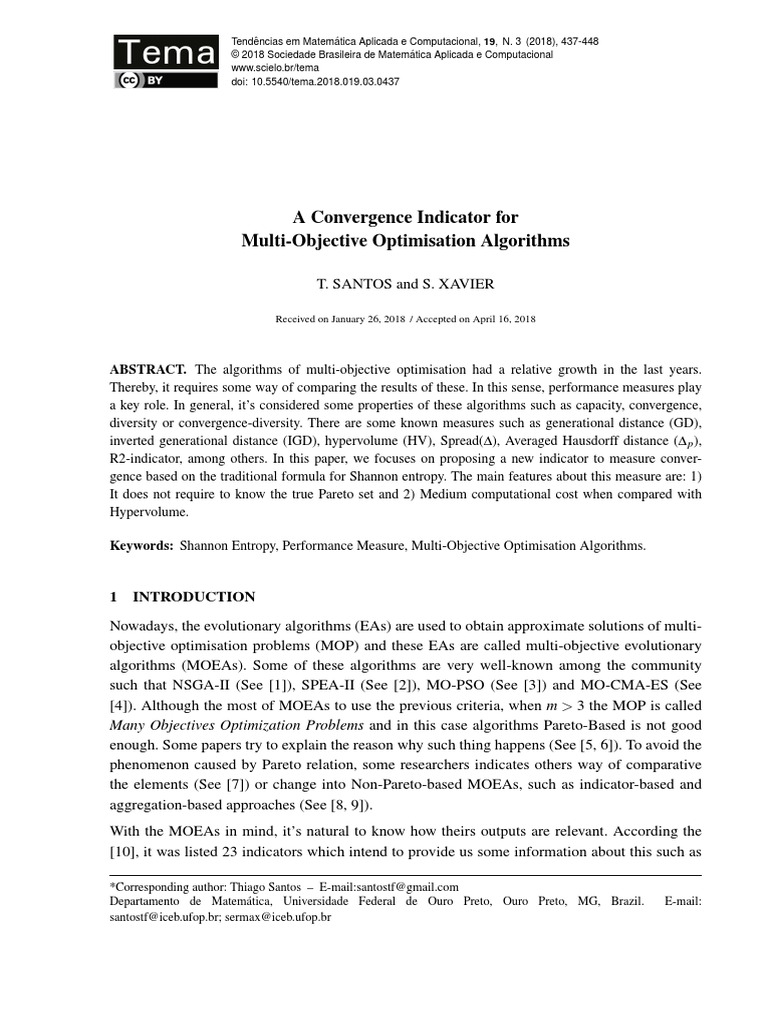 On Performance Indicators of Multi-Objective Optimization | PDF | Mathematical Optimization ...