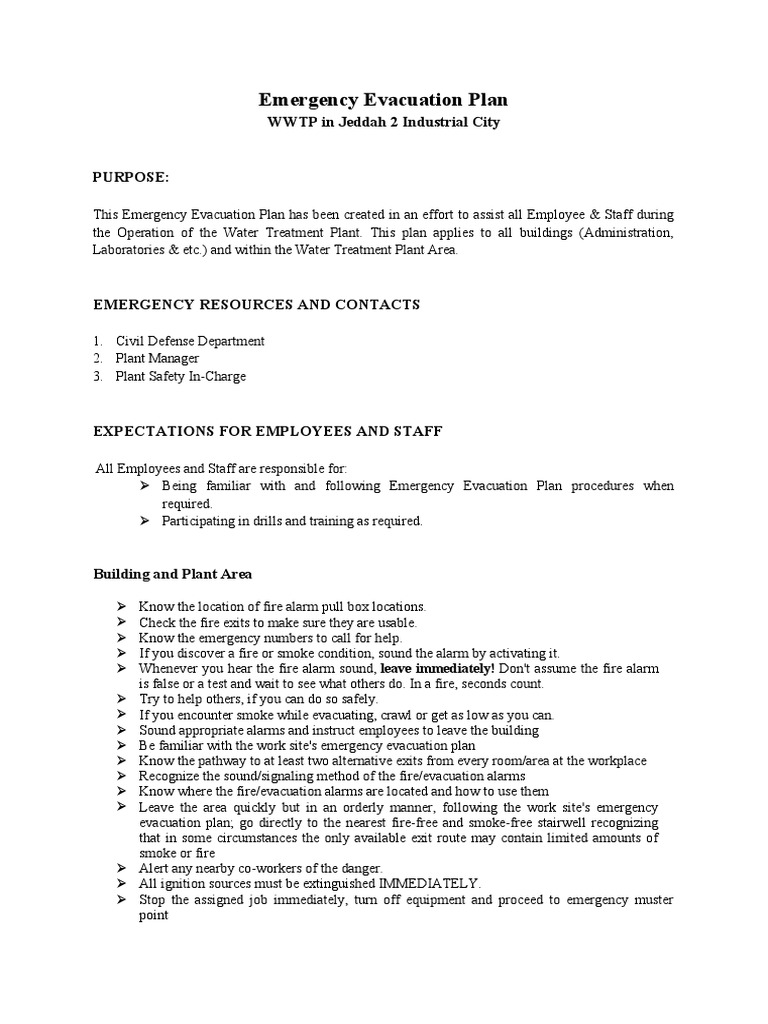 Safety Evacuation Plan | PDF | Emergency Evacuation | Emergency