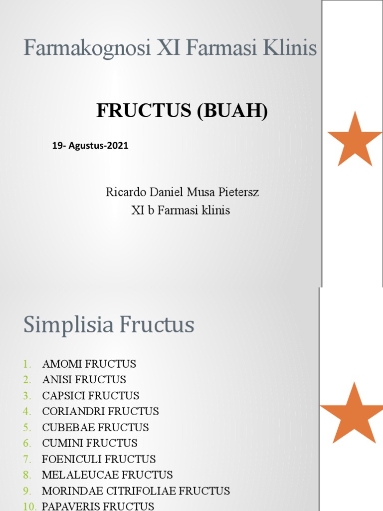 Simplisia Fructus (Ricardo Daniel) | PDF