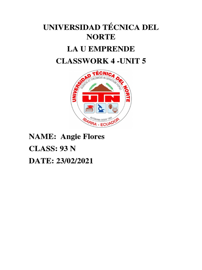 Classwork 4 - Unit 5 | PDF