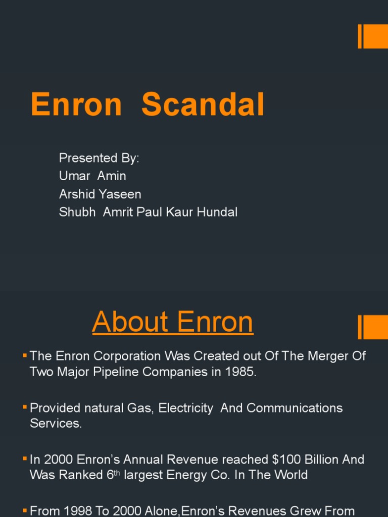 Enron Scandal | PDF | Enron | Financial Services