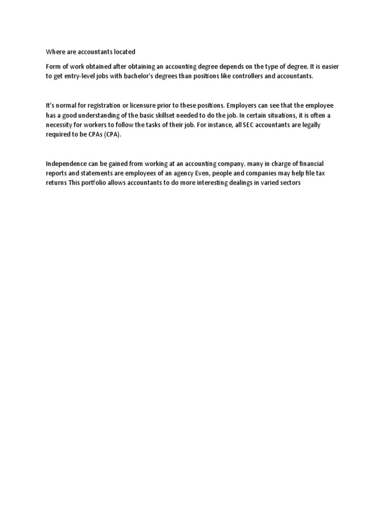 Where Are Accountants Located | PDF | Finance & Money Management
