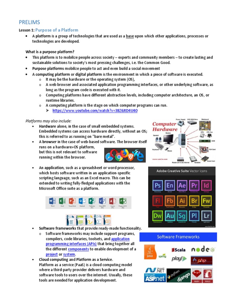 IT Elective 1 - Module 1. Lesson 1 | PDF | Cloud Computing | Platform ...