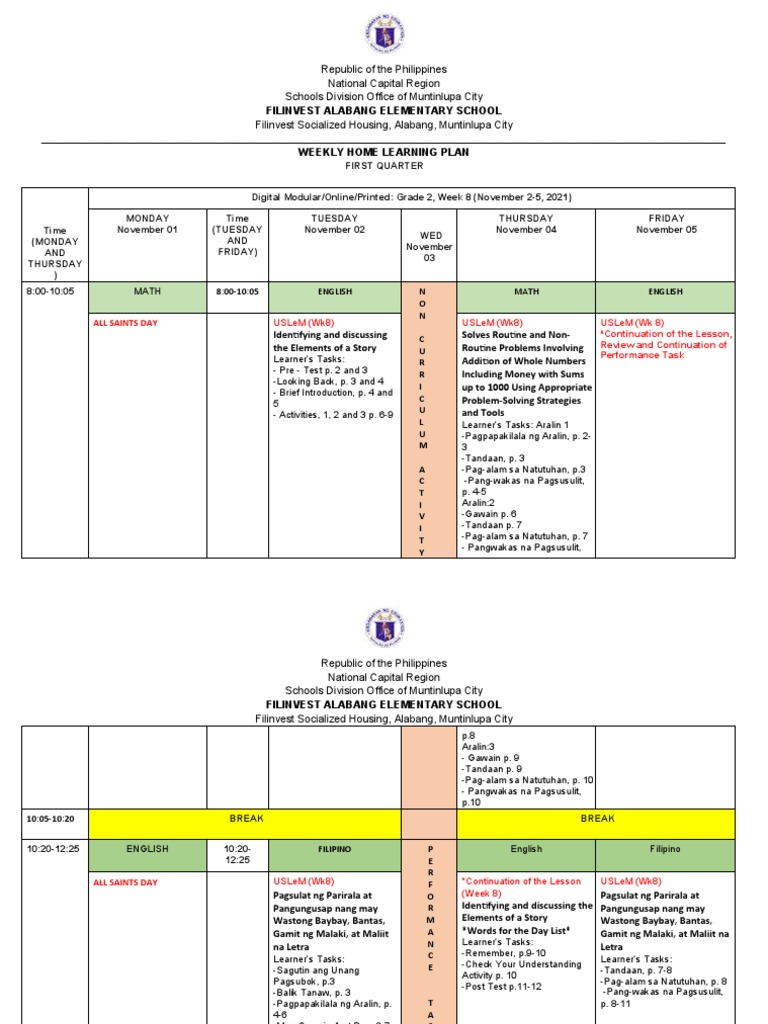 All Saints Day Continuation of The Lesson, Review and Continuation of Performance Task | PDF ...