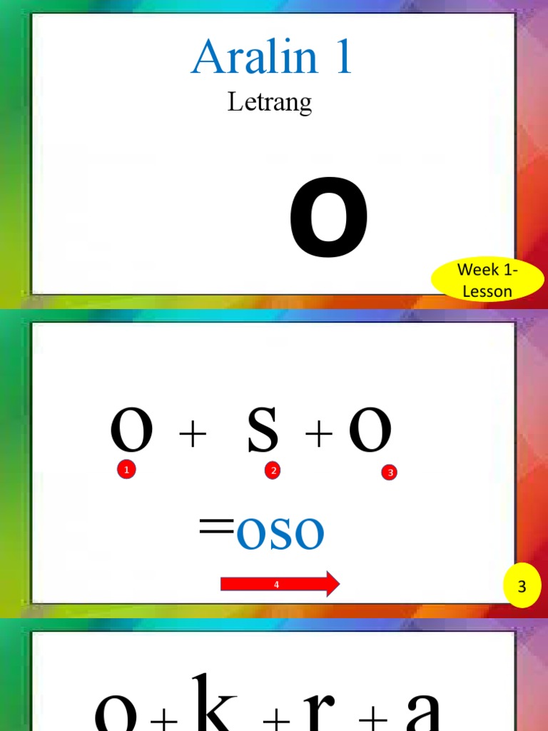 FLASHCARDS - Aralin 1 Letrang Oo | PDF