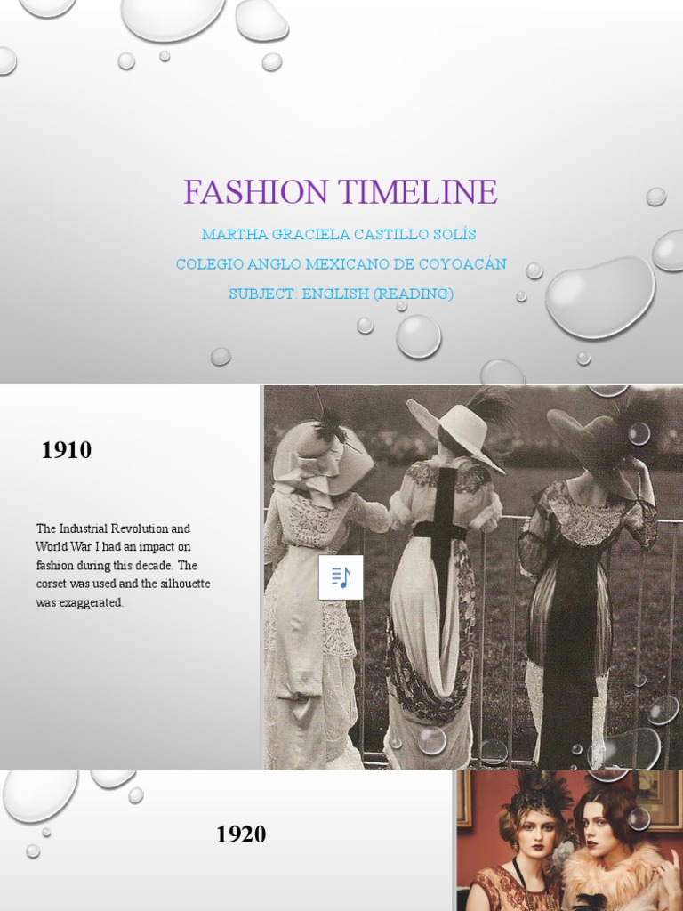 Fashion Timeline | PDF | Trousers | Dress
