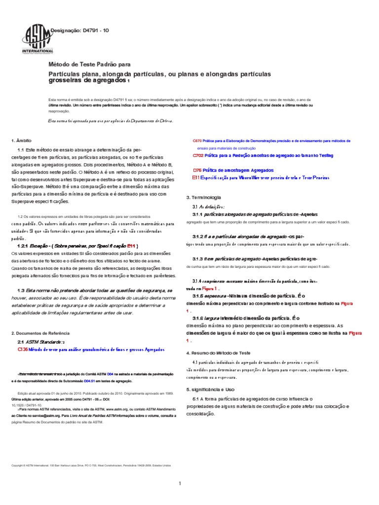 ASTM D-4791.en - PT | PDF | Massa | Quantidades físicas