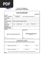 Locator Slip For Deped | PDF