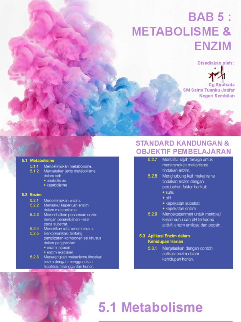 BAB 5 Metabolisme Dan Enzim - Syuhada | PDF