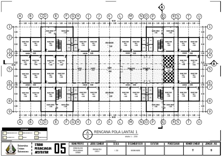 Rencana Pola Lantai 1 | PDF