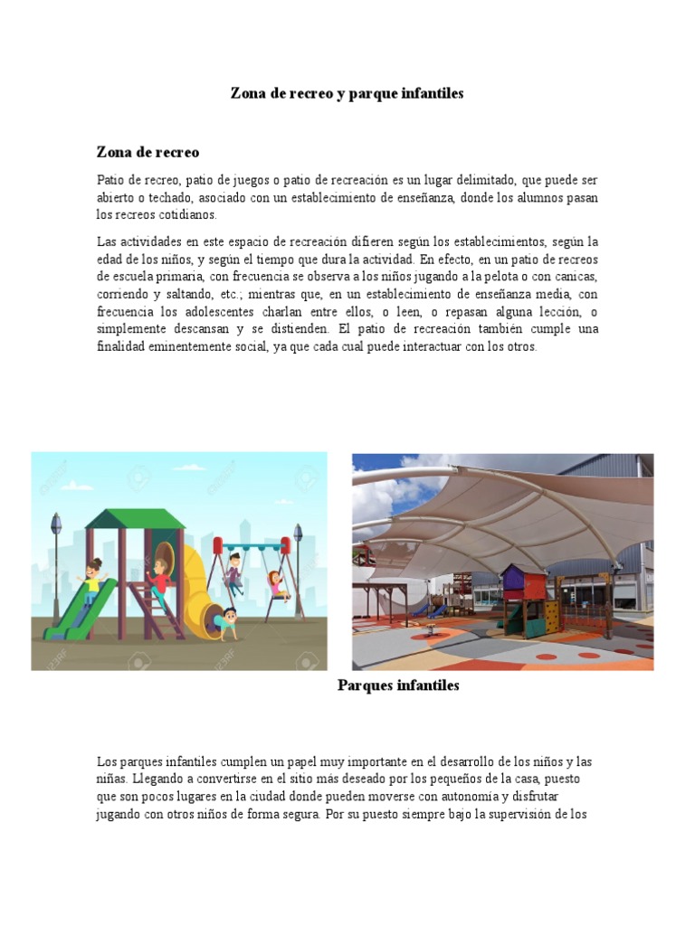 Zona de Recreo y Parque Infantiles | PDF