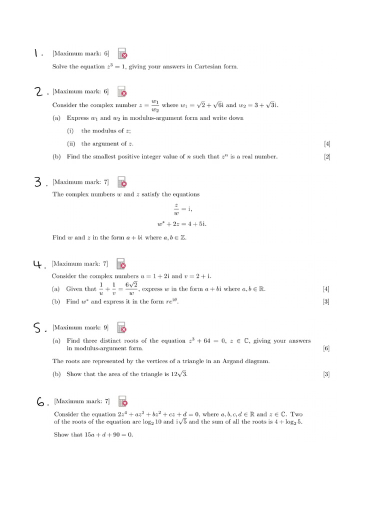 Complex Numbers A | PDF
