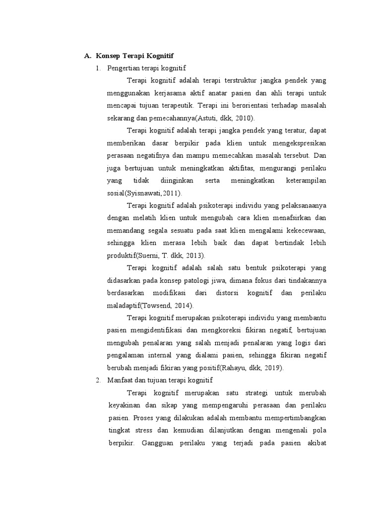 Isi Terapi Kognitif | PDF