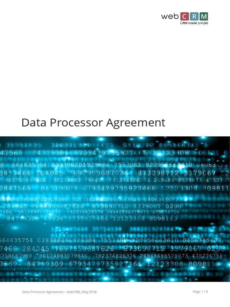 Data Processor Agreement - en | PDF | Privacy | Common Law