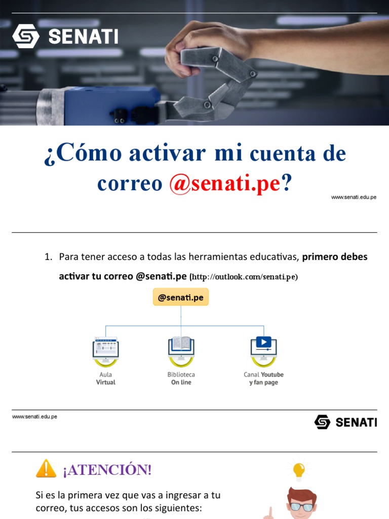 Cómo activar tu cuenta de correo electrónico institucional @senati.pe siguiendo sencillos pasos ...