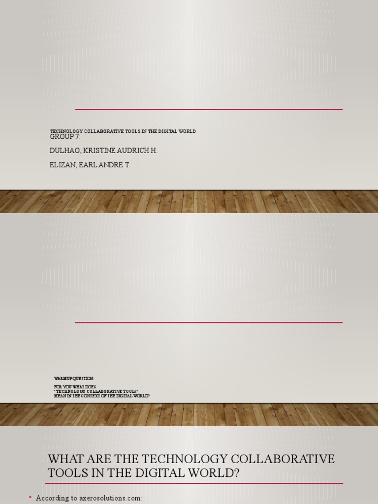 Technology Collaborative Tools in The Digital World | Download Free PDF ...