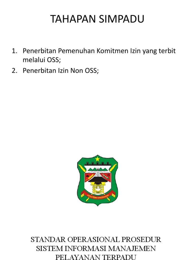 Sop Simpadu DPMPTSP Kota Pematangsiantar | PDF | Pengelolaan Keuangan ...