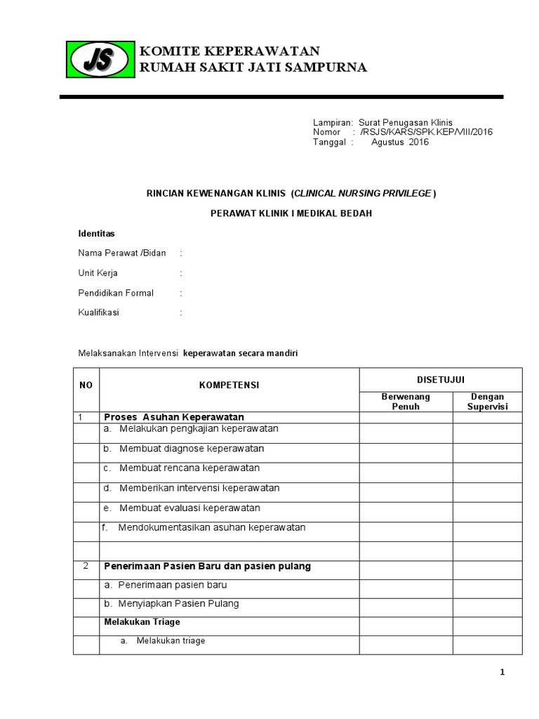 Contoh Lampiran SPK PK I | PDF