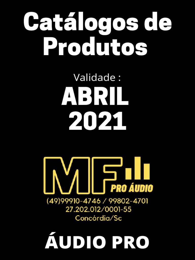 Catalogo MF Pro Áudio Abril 2021 | PDF | Sem fio | Equalização (áudio)