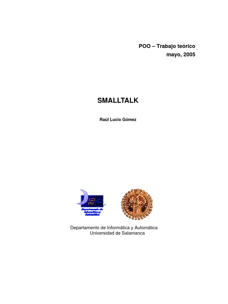 Small Talk | PDF | Herencia (Programación Orientada a Objetos) | Objeto ...