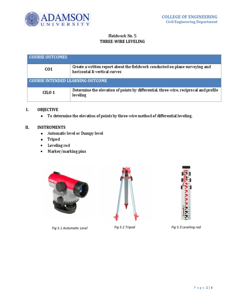 Course Outcomes: Three-Wire Leveling | PDF