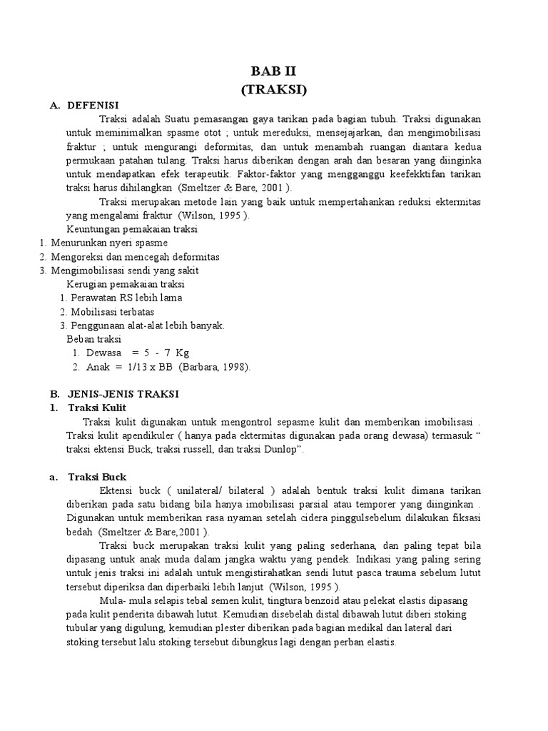 Jenis dan Manfaat Traksi dalam Fraktur | PDF | Sains & Matematika