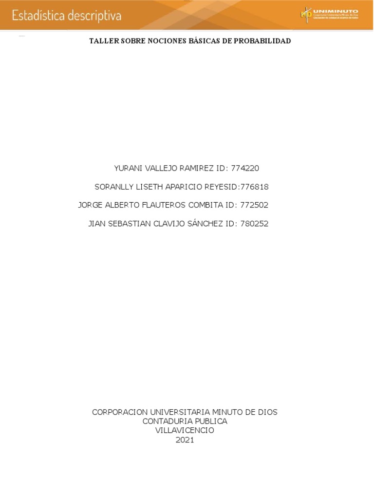 Nociones Basicas de Probabilidad | Descargar gratis PDF | Probabilidad