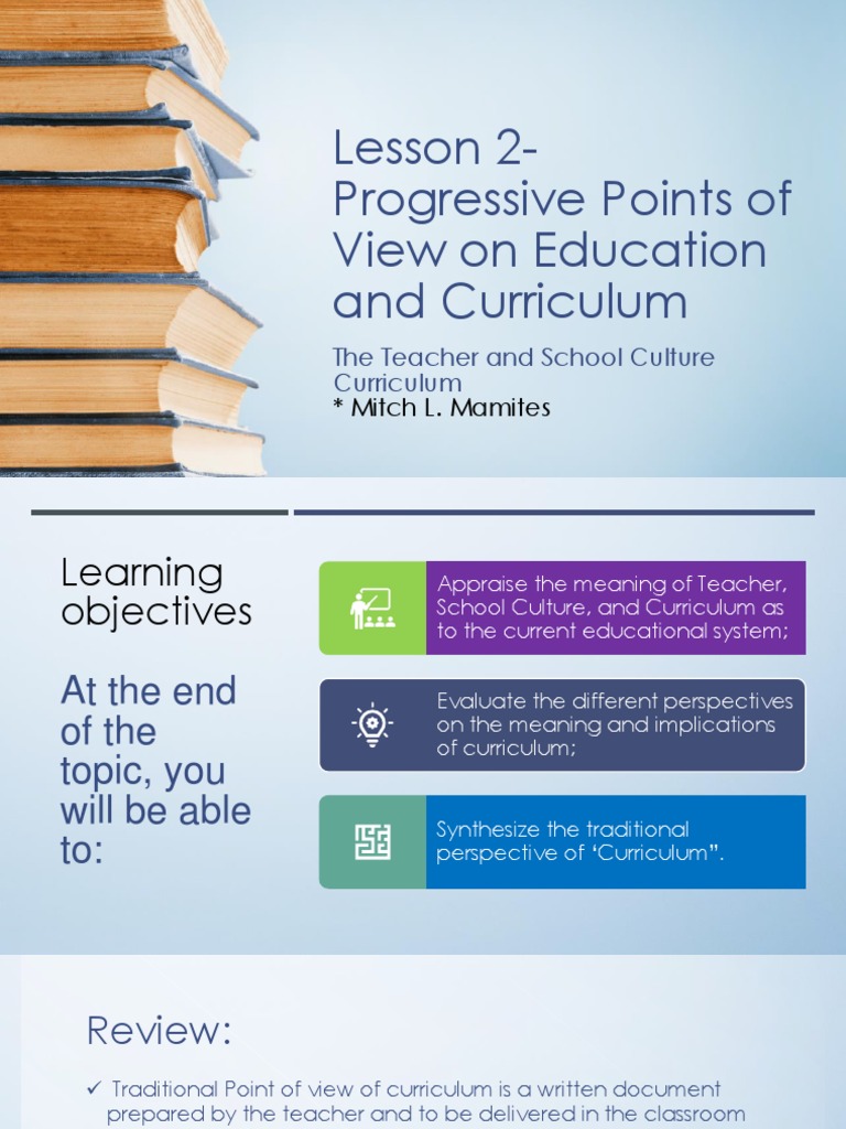 Lesson 2 - Progressive Points of View On Education | PDF | Curriculum ...