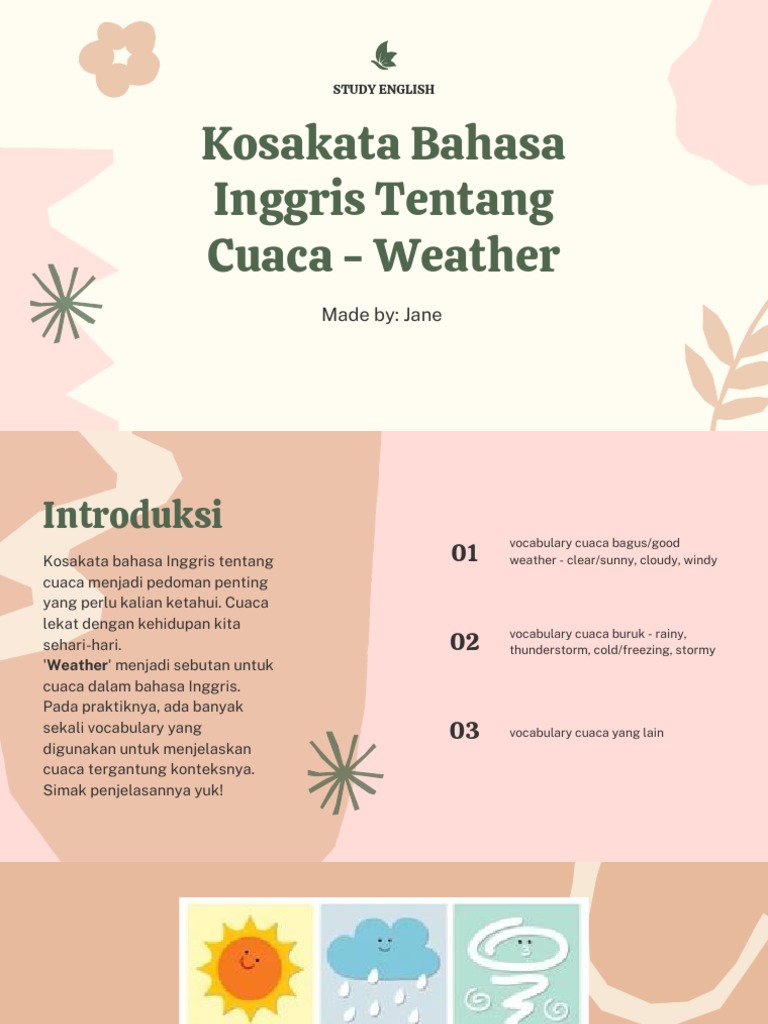 Musim Dan Cuaca Dalam Bahasa Inggris | PDF