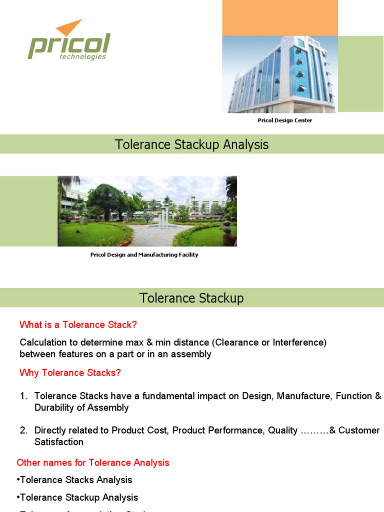 Tolerance Stackup Analysis: Pricol Design Center | Download Free PDF ...