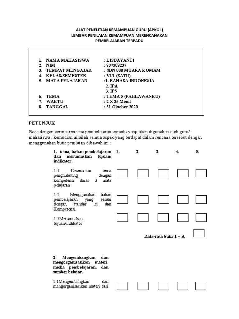 Lisda, Apkg 1 Dan 2 Tema 5 | PDF | Karier & Perkembangan