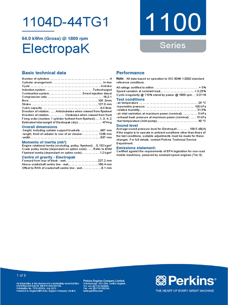 PD50-01 Engine Data Sheet | PDF | Vehicle Parts | Machines