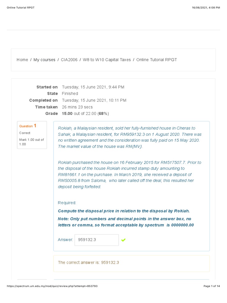 W10 RPGT Tutorial | PDF | Expense | Taxation