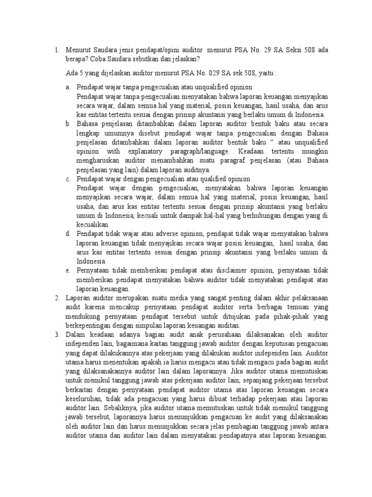 Diskusi 4 Auditing | PDF