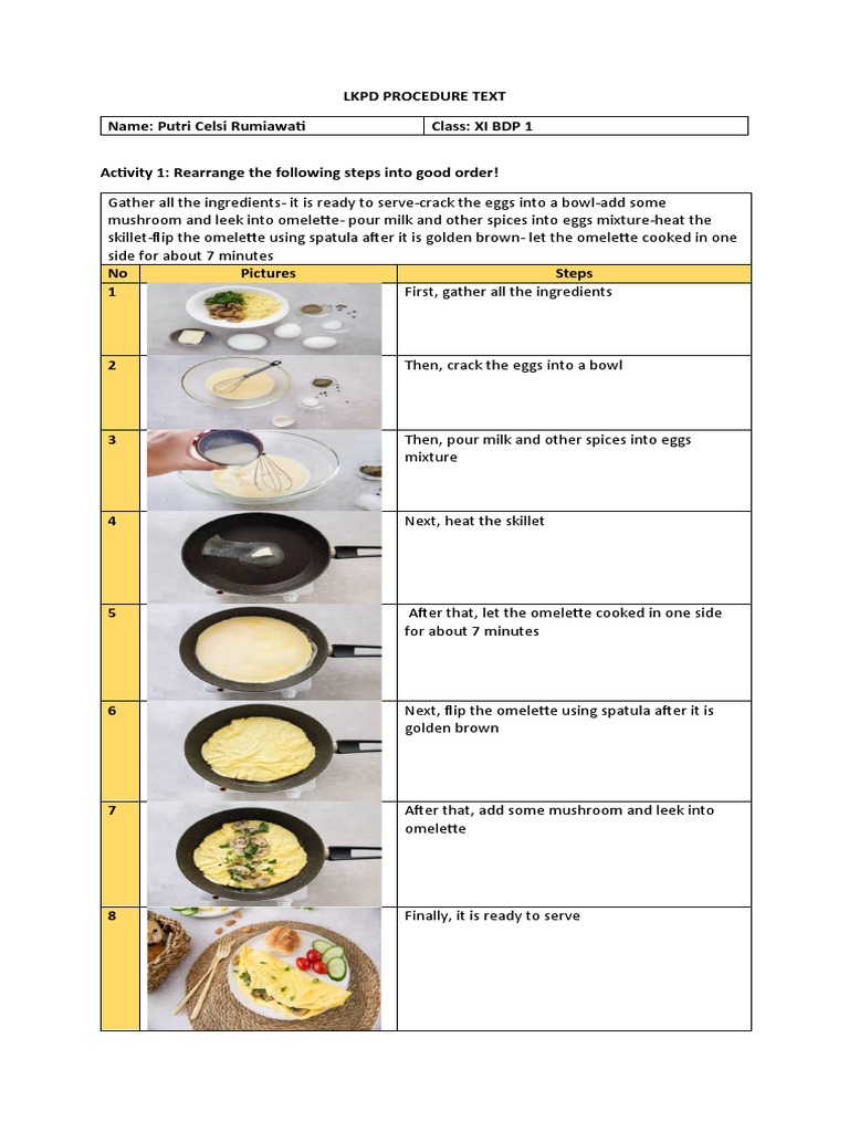 Lkpd Procedure Text Kelas 9 Worksheet - Riset
