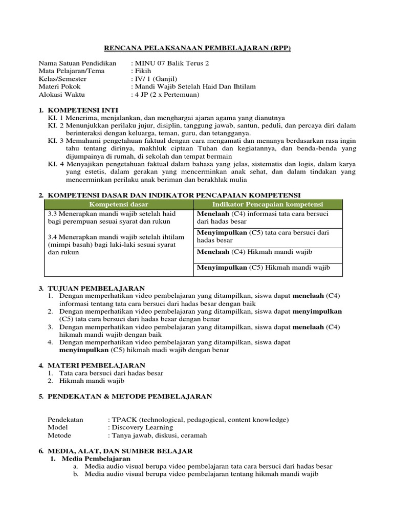 RPP 3 - Final REVISI-dikonversi | PDF | Karier & Perkembangan | Sains & Matematika