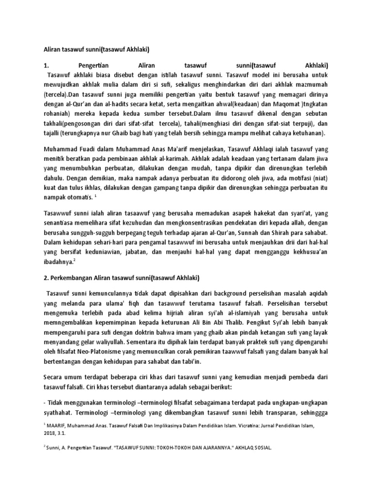 Aliran Tasawuf | PDF | Ilmu Sosial | Agama & Spiritualitas